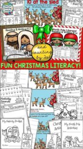 Christmas Early Literacy no-prep printables! - That Fun Reading Teacher