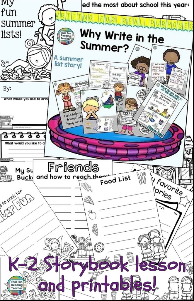 End of Year Writing Lesson: Writing for a purpose - Summer Lists ...