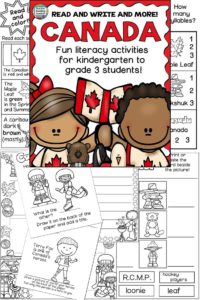 Fun, NoPrep Canada Literacy Activities & Canada Day conversations with ...
