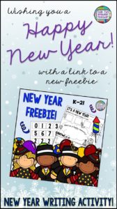 New Year Writing activity for kids - free! - That Fun Reading Teacher