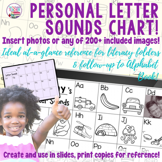 The benefits of a personal letter sound chart - That Fun Reading Teacher